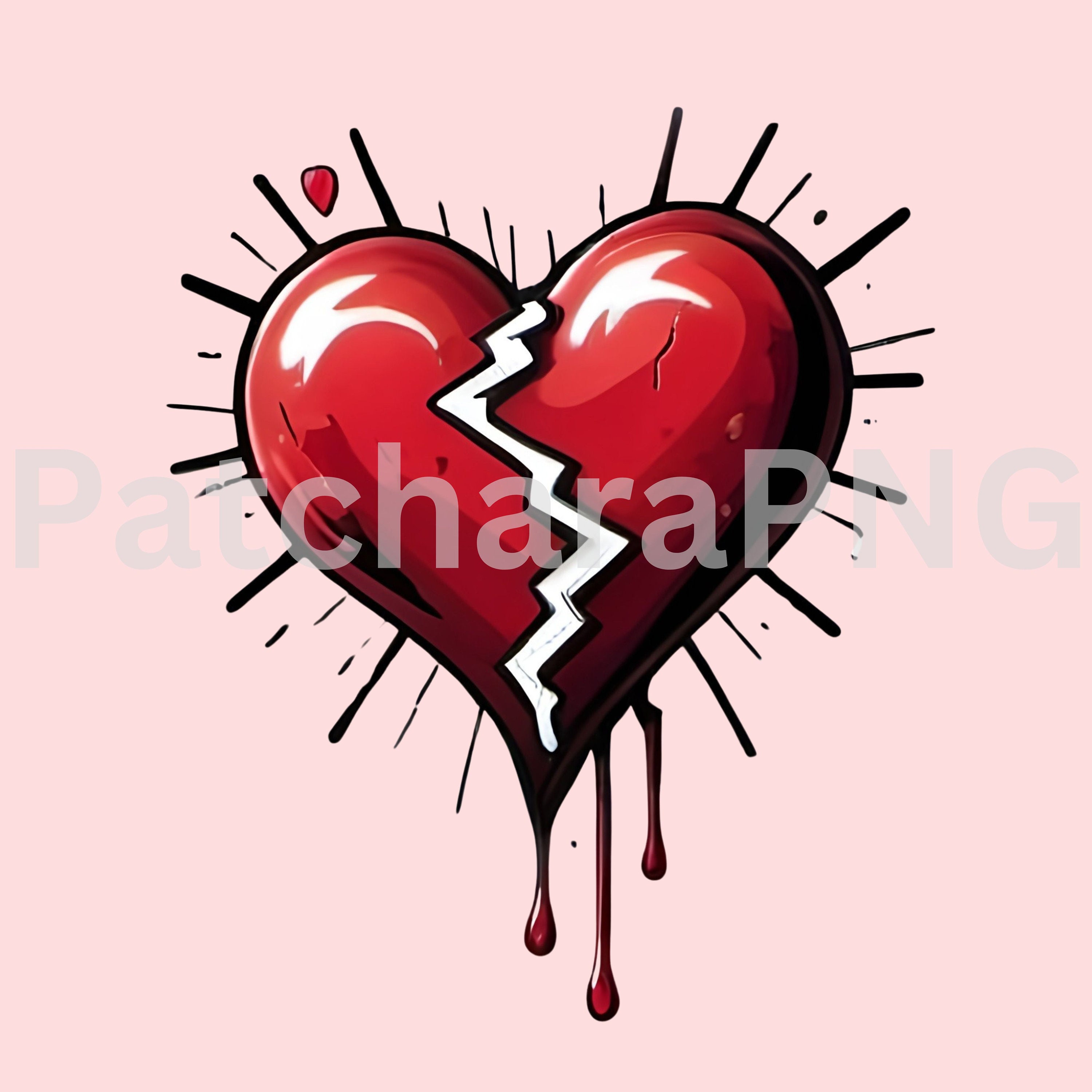 Broken Heart Graffiti Art PNG - Urban Street Art Digital Design for T ...