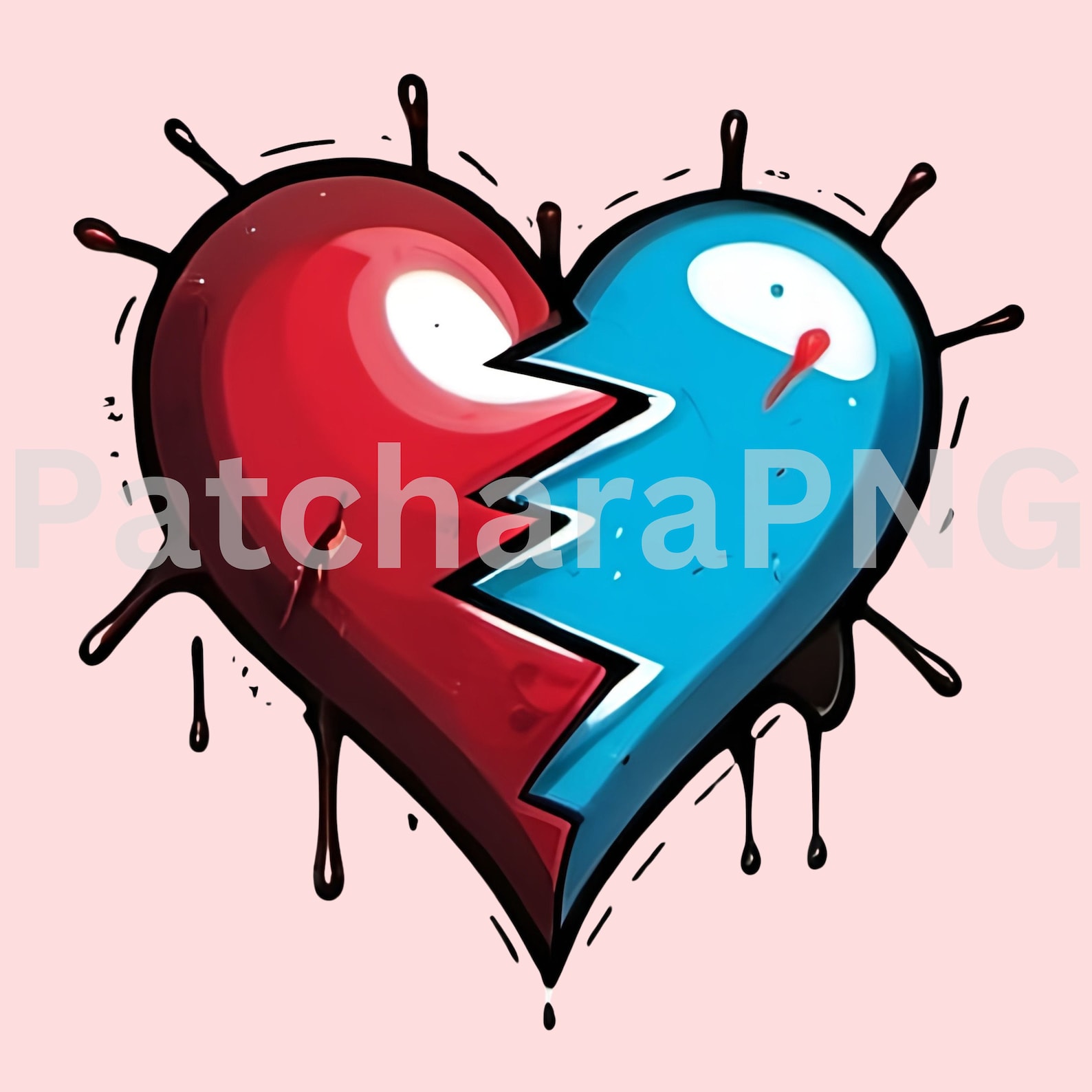 Broken Heart Graffiti Art PNG - Urban Street Art Digital Design for T ...