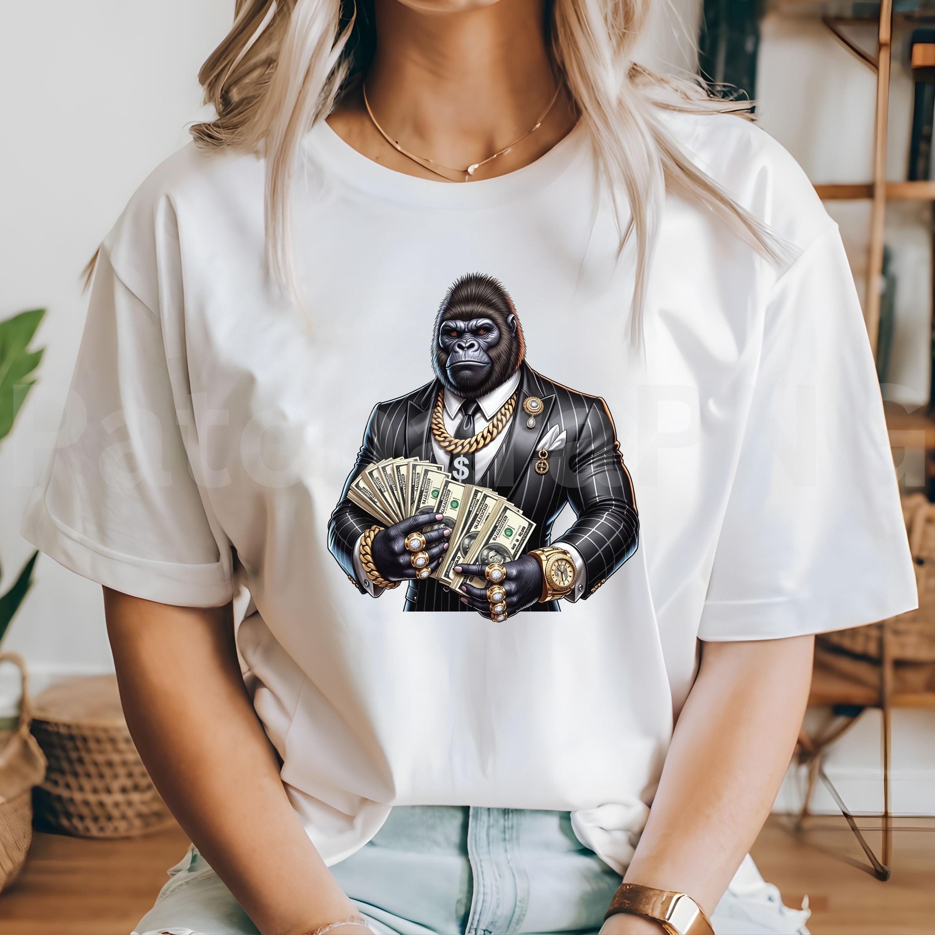Gangster Gorilla PNG | Money Gorilla Clipart for Sublimation | Hip Hop ...