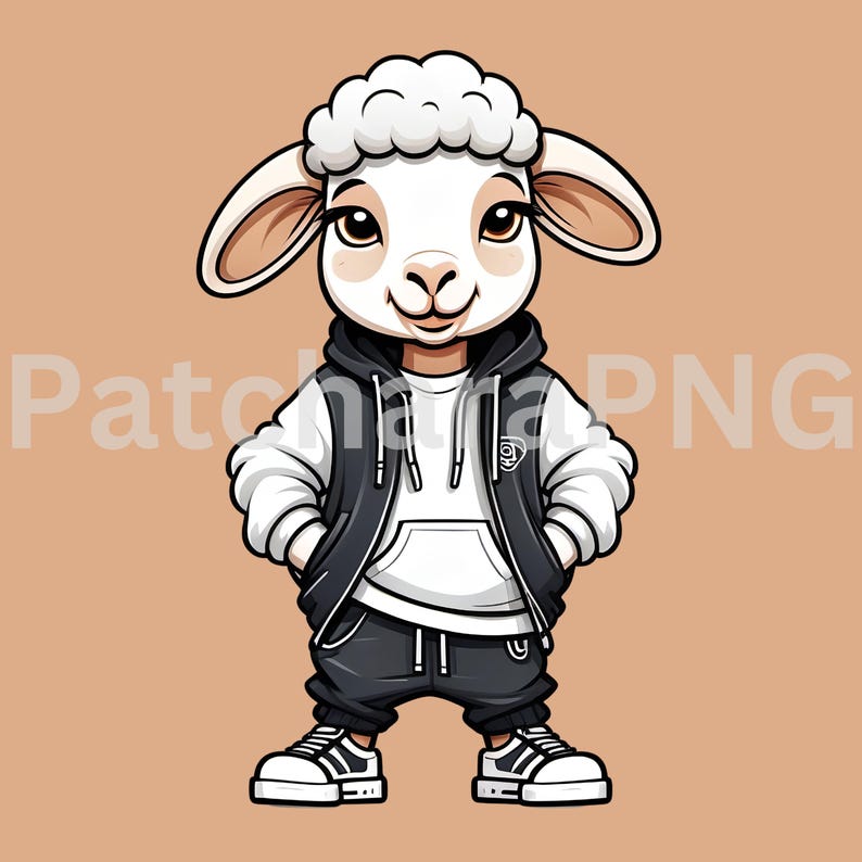 Hip-hop Sheep PNG | Cool Cartoon Animal Graphic | Urban Streetwear ...
