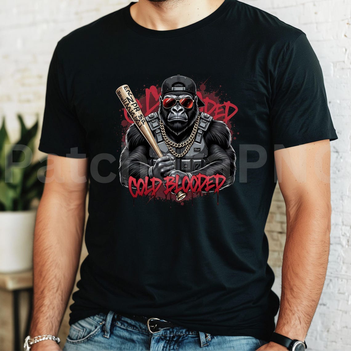 Cold Blooded PNG | Gangsta Gorilla Clipart With Baseball Bat | Savage ...