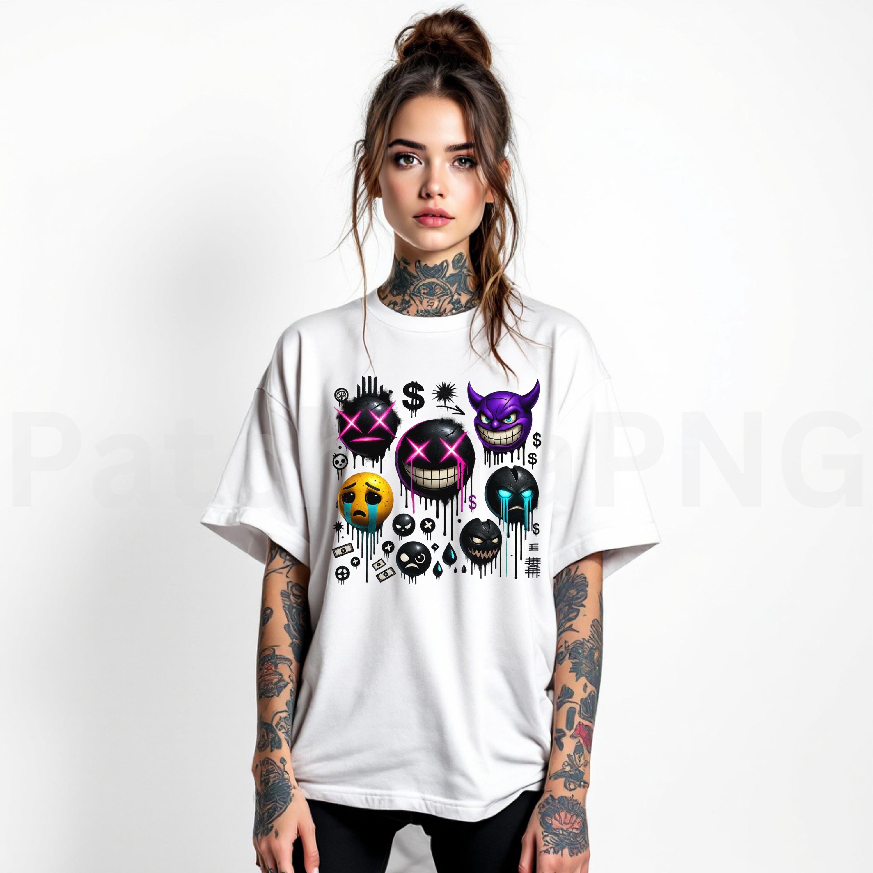 Graffiti PNG – Dark Street Art Faces, Dripping Expression Design for ...