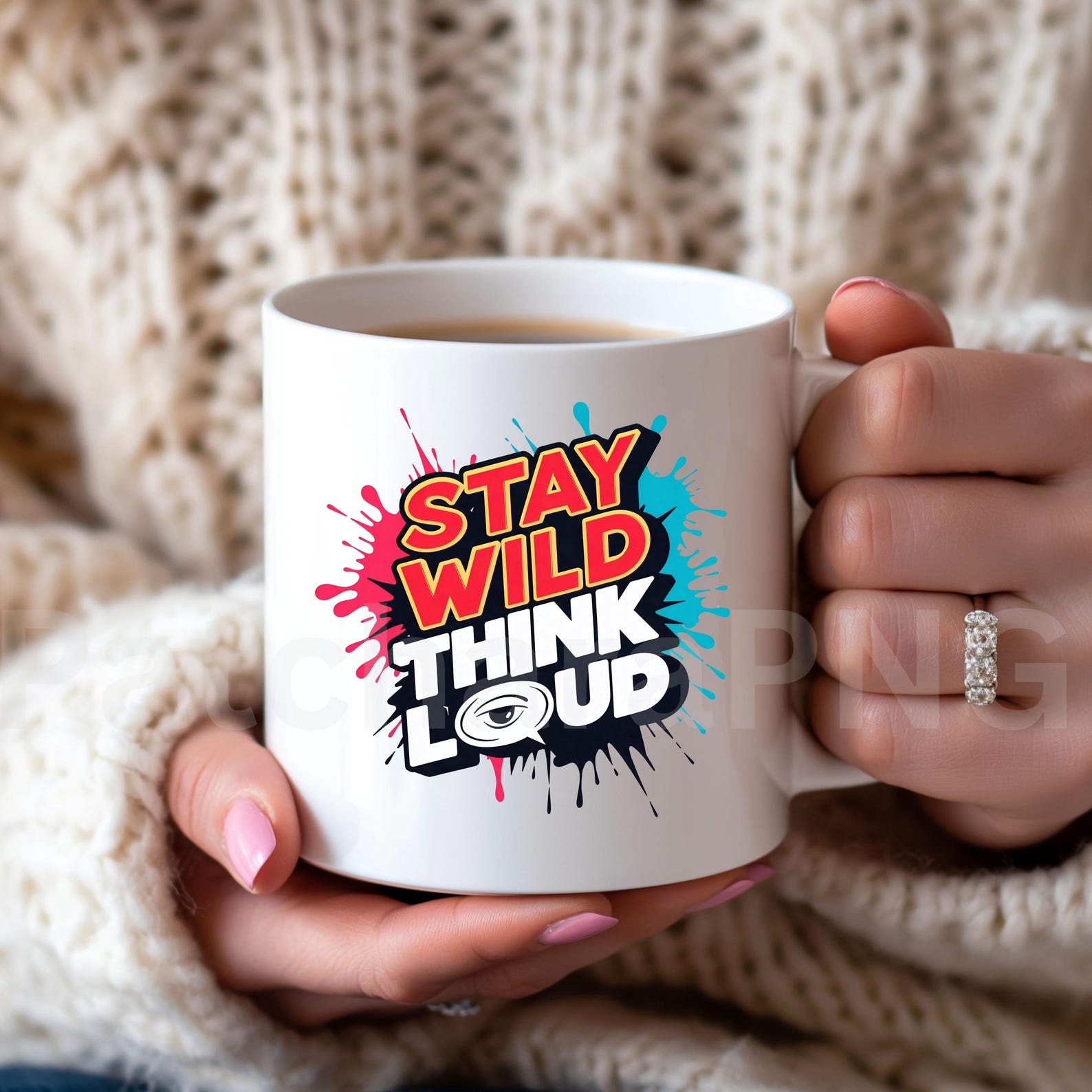 Stay Wild Think Loud PNG | Bold Graffiti Motivation Quote Clipart ...