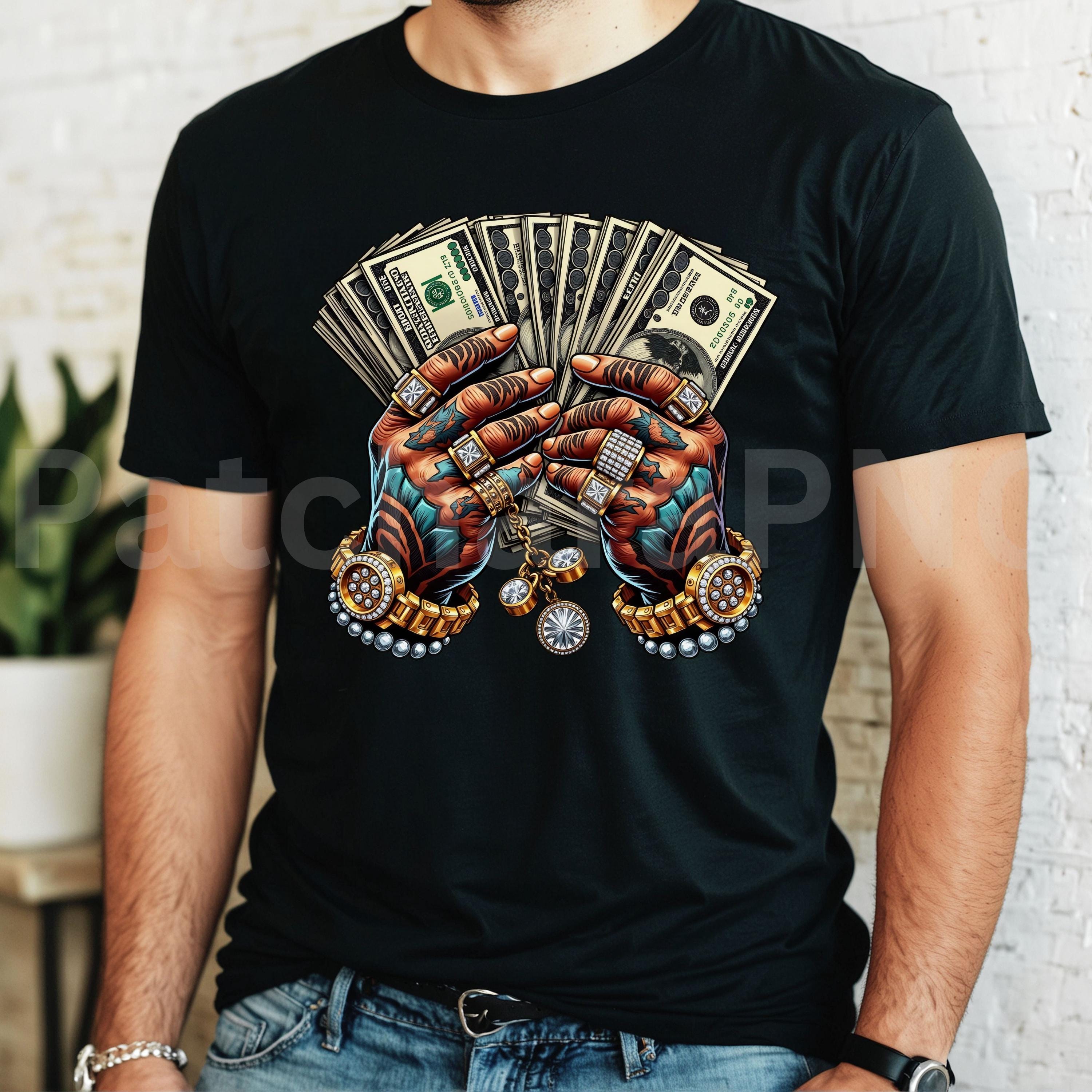 Money Hand Clipart | Tattoo Hands With Cash PNG | Hip Hop Bling Art ...