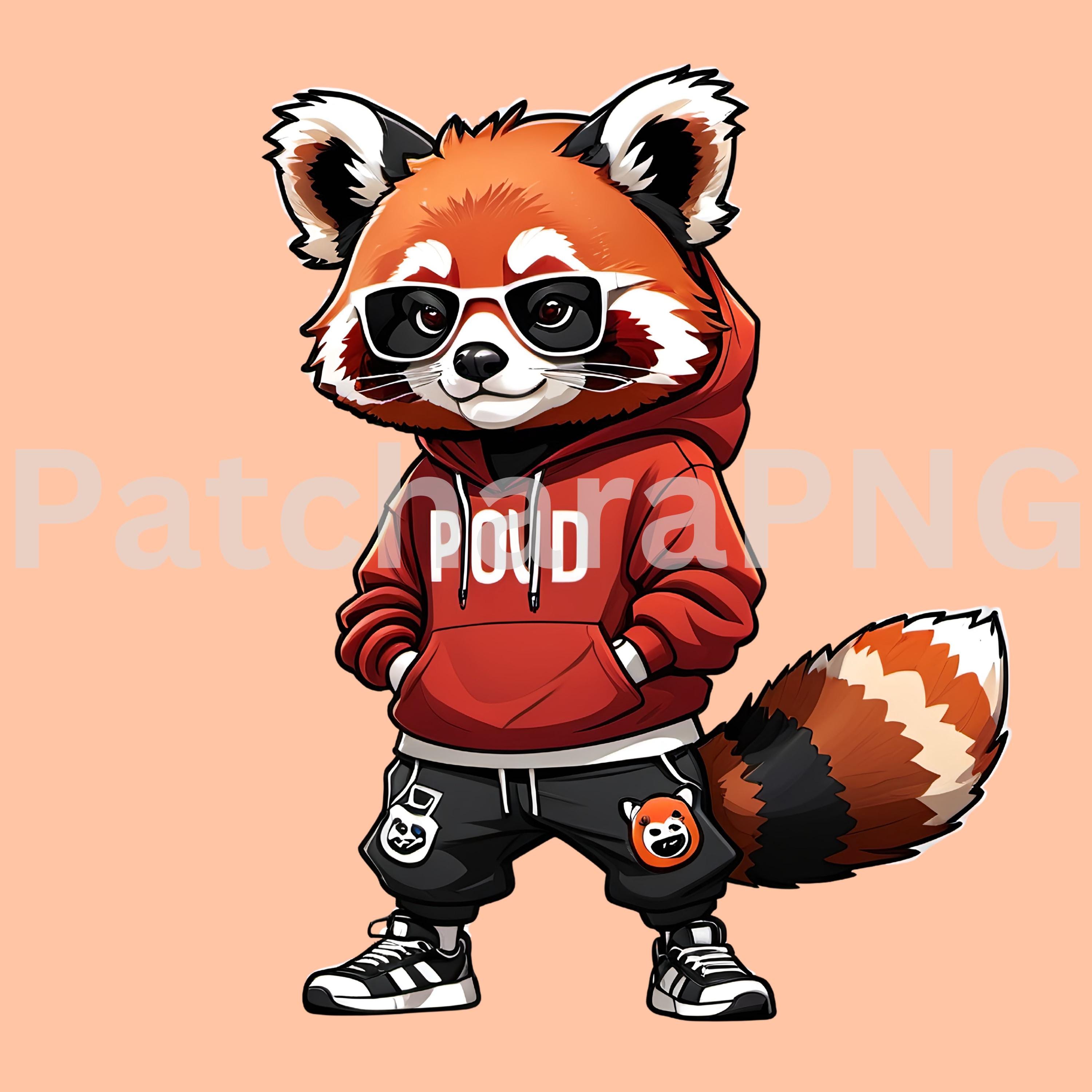 Hip-hop Red Panda PNG Cool Cartoon Animal Graphic Urban Streetwear ...