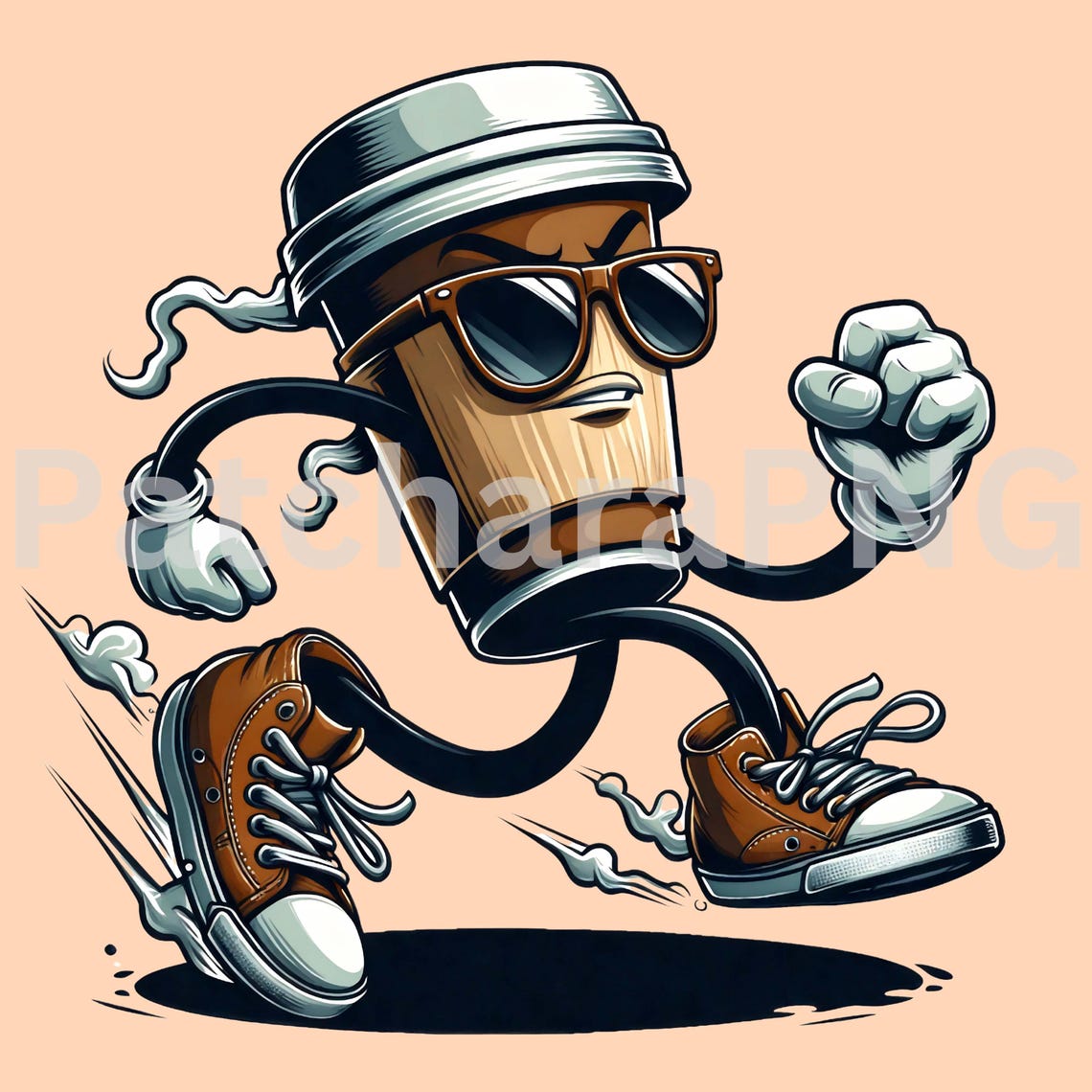 Running Coffee Cup PNG Cute Cartoon Coffee Cup Clipart Coffee Lover ...