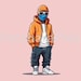 Hip-hop Ski Mask Characters PNG Duo | Gangsta Streetwear Cartoon | DTF ...