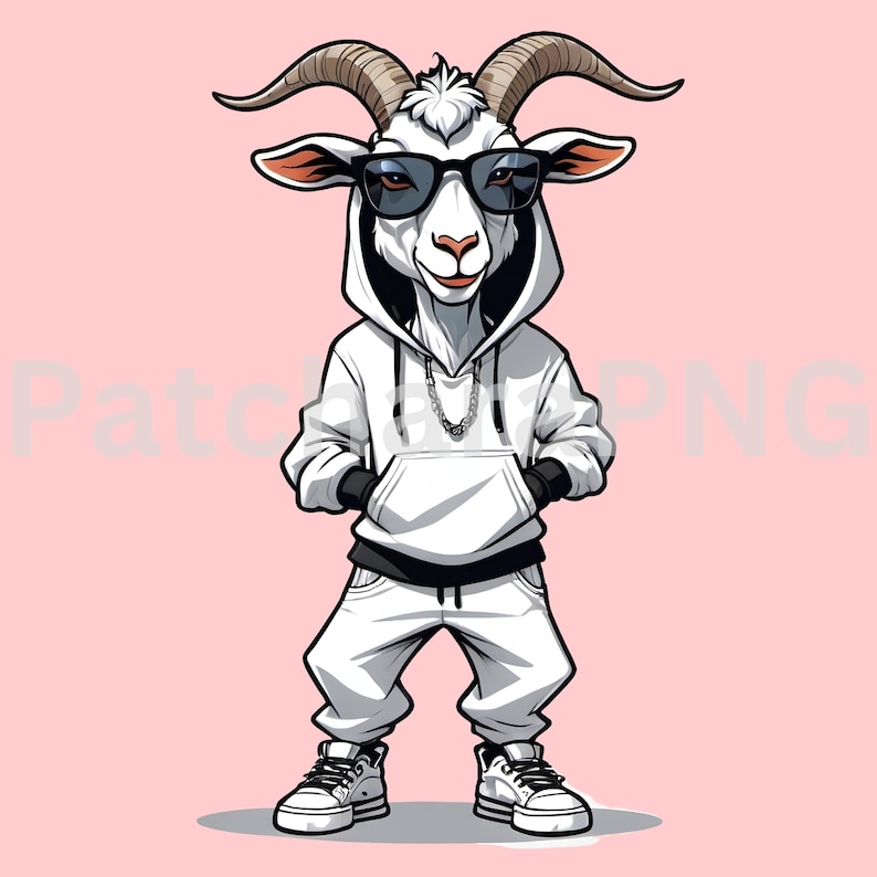 Hip-hop Goat Graffiti Art Cool, Urban Trap Designs, Cartoon Digital ...