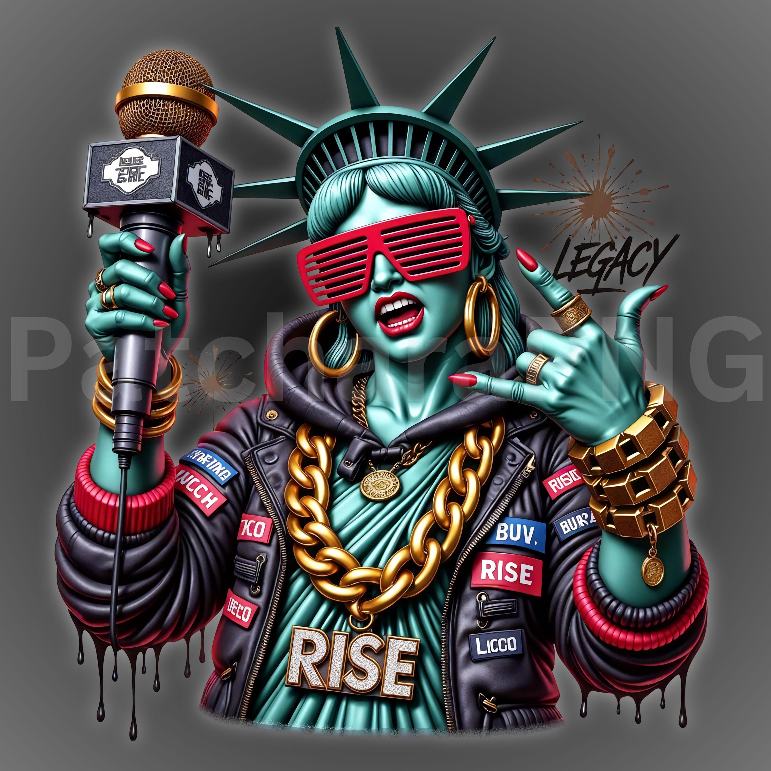Hip Hop Statue of Liberty PNG | Urban Street Style Sublimation | Rap ...