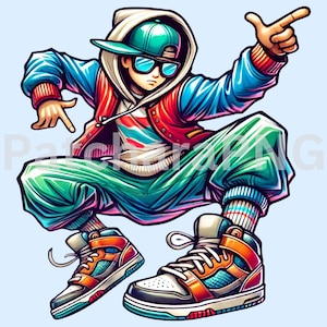 Graffiti Character Cartoon PNG | Hip-hop Teen Breakdancing Art | Street ...