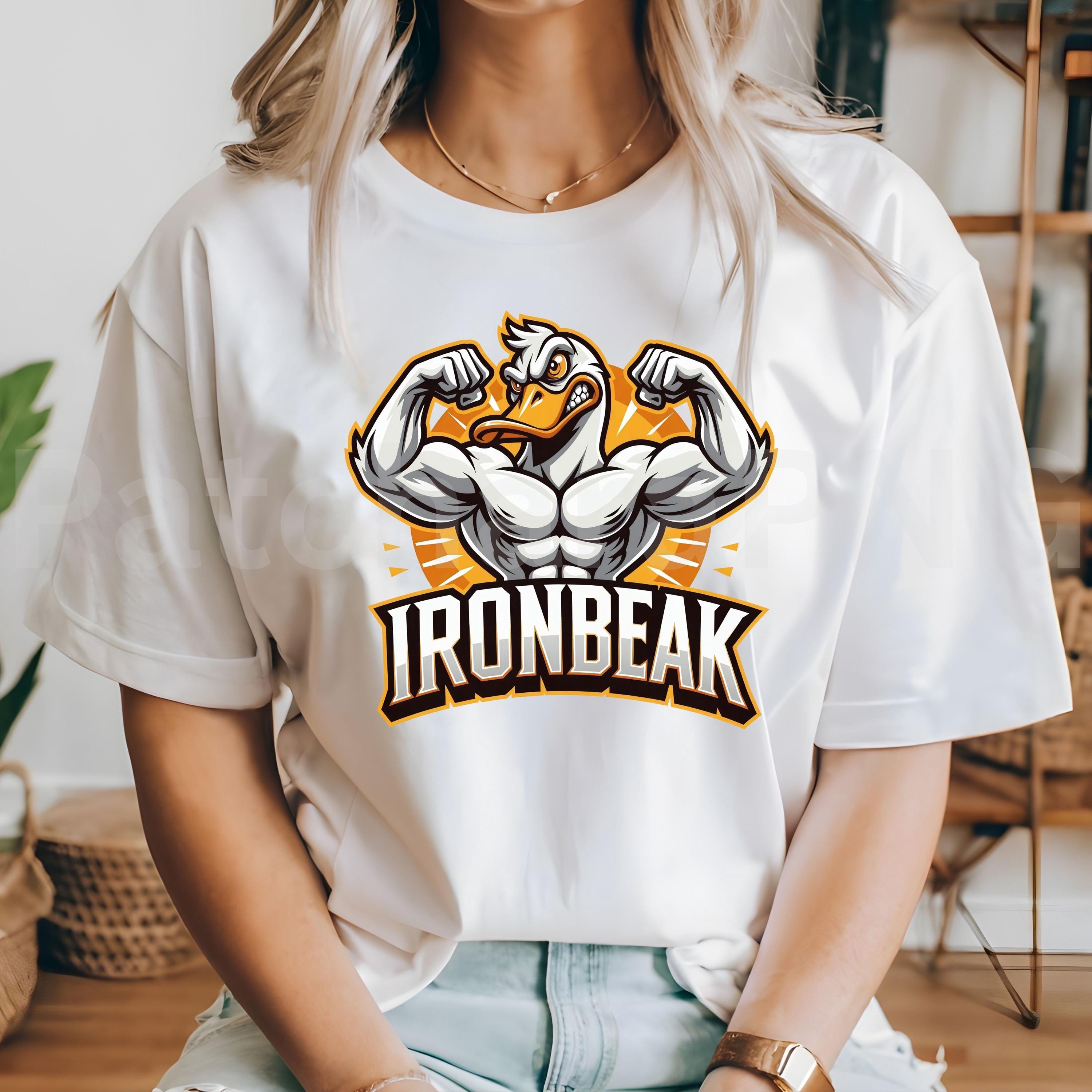 Ironbeak Muscle Duck PNG | Gym Mascot Logo Clipart | Flexing Cartoon ...