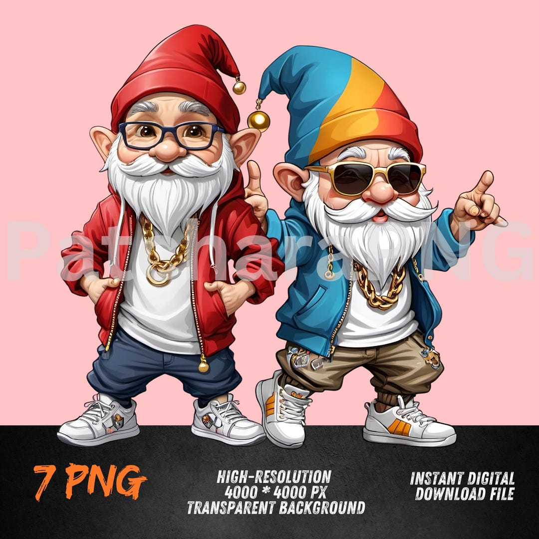 Hip-hop Gnome Graffiti Art | Funky Gnome Character in Baggy Pants ...