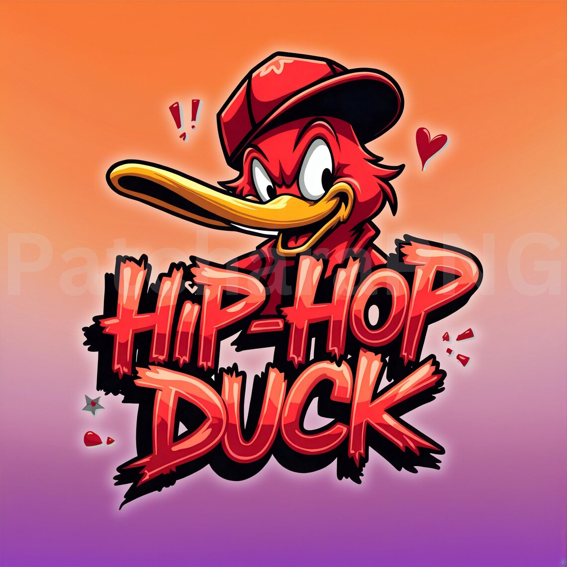 Hip-hop Duck Cartoon PNG | Streetwear Duck Design | Digital Sublimation ...
