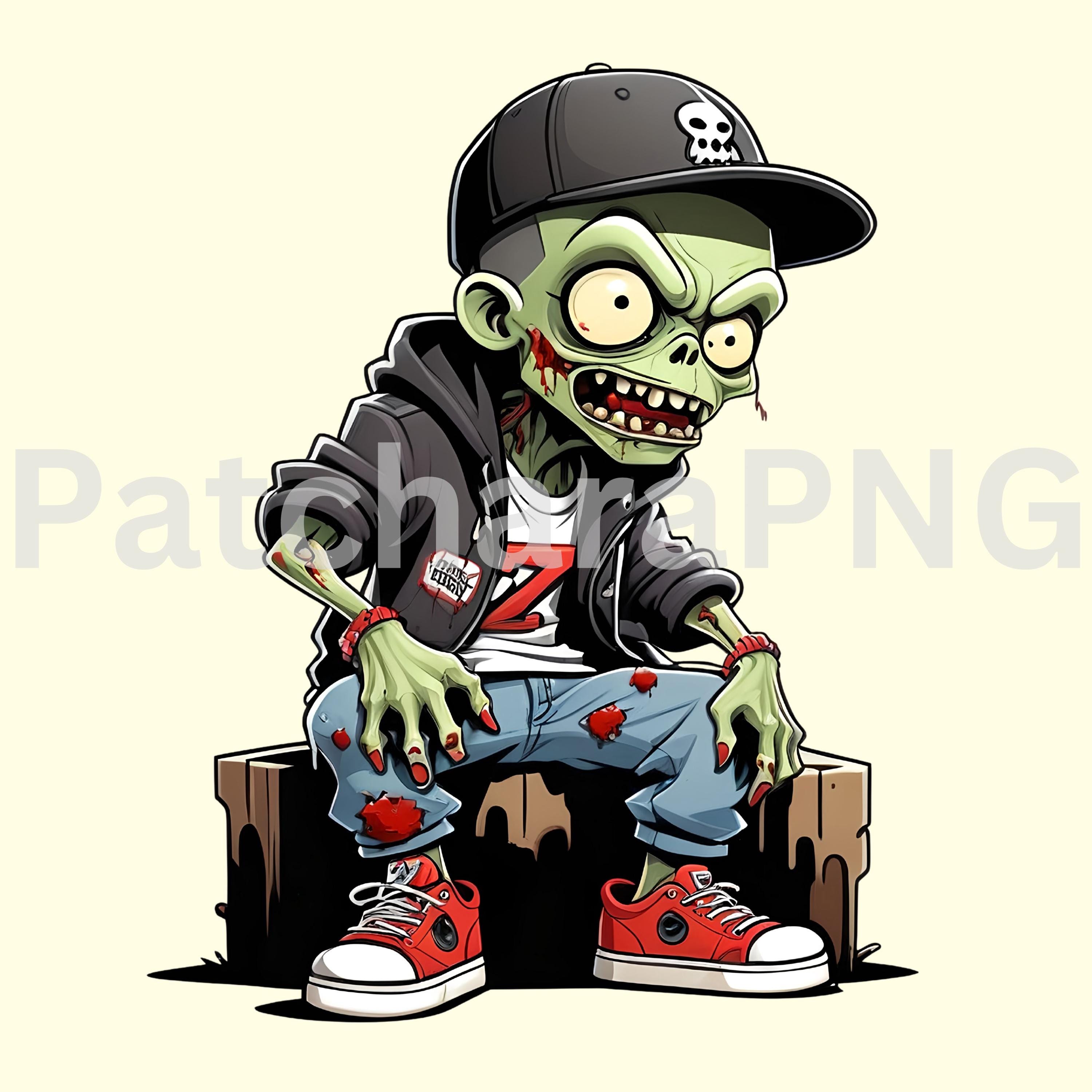 Cool Zombie Gangster Cartoon in Hip-hop Streetwear | Graffiti-style ...