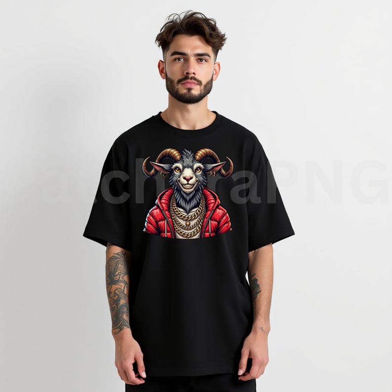 Urban Goat PNG | Gangsta Goat With Chains and Hoodie | Cool Attitude ...