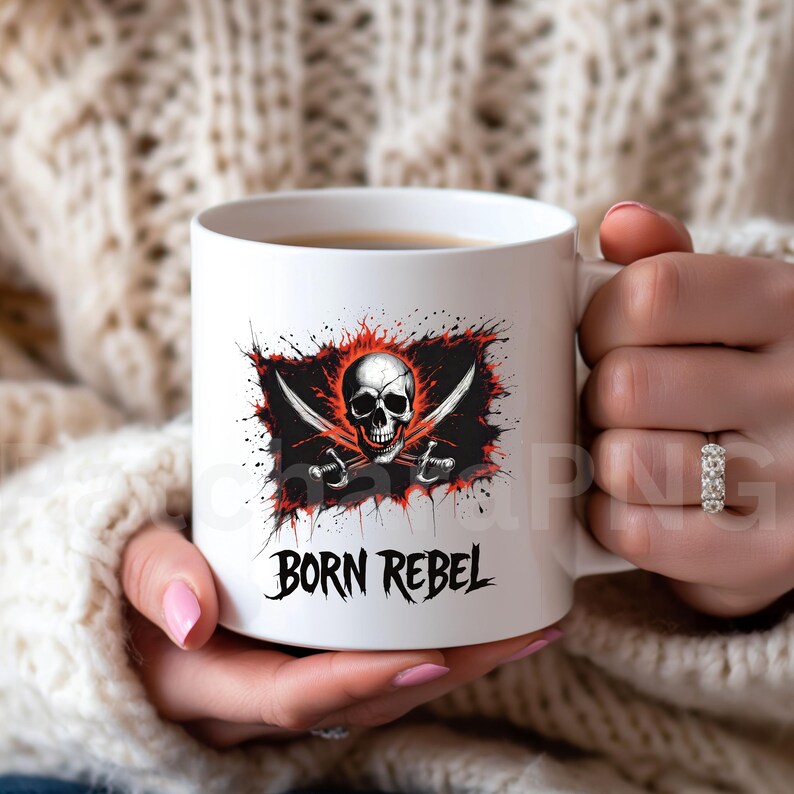 Born Rebel Skull PNG | Boxing Skeleton Clipart for Sublimation | Skull ...