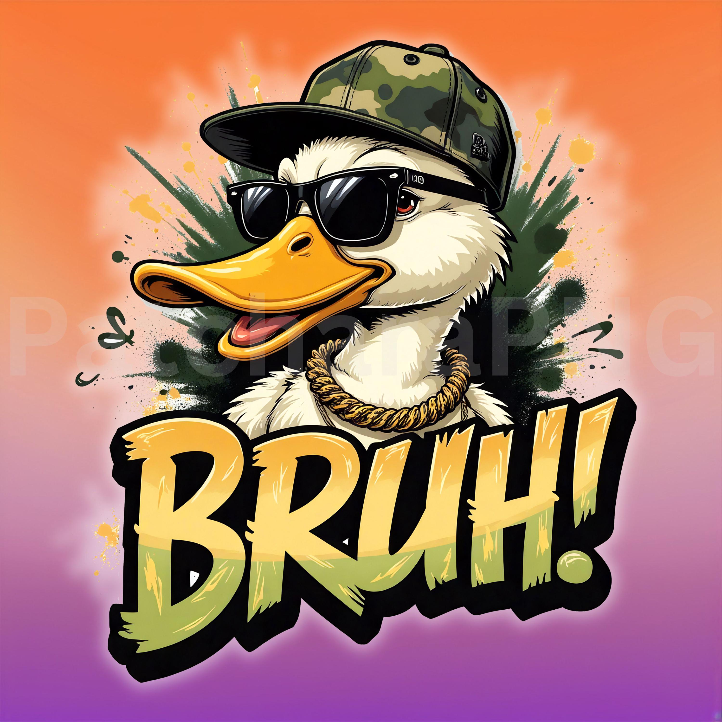 Cool Duck PNG | BRUH Meme Duck Clipart | Gangsta Duck Sublimation ...