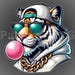 Hip Hop Tiger PNG | Cool Tiger Clipart for Sublimation | Urban ...