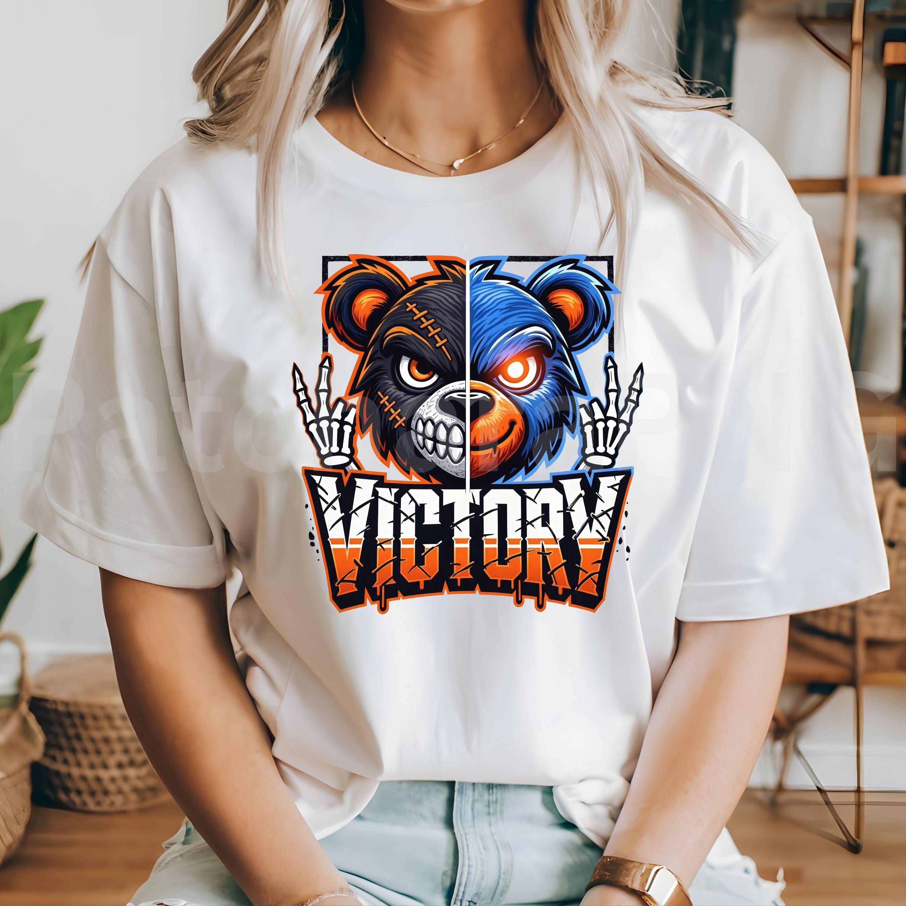 Victory Bear PNG | Split Face Bear With Skeleton Hands Clipart ...