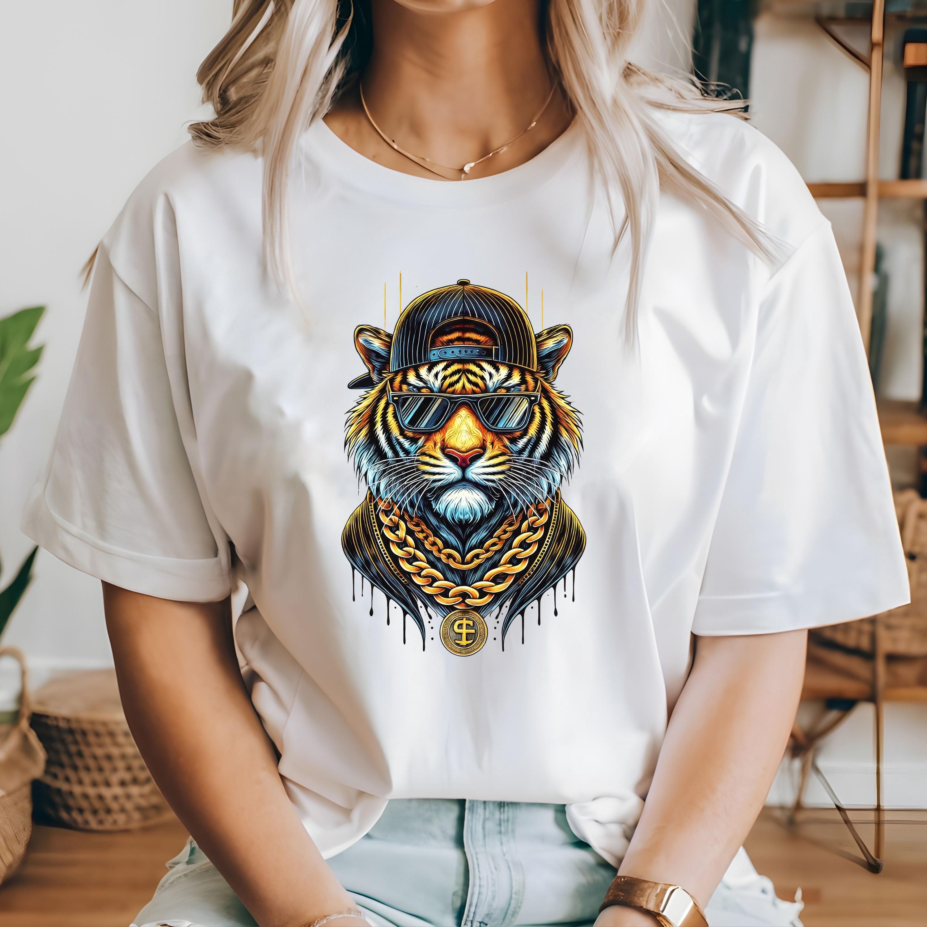 Urban Tiger Hip-hop PNG | Cool Tiger With Gold Chains and Cap ...