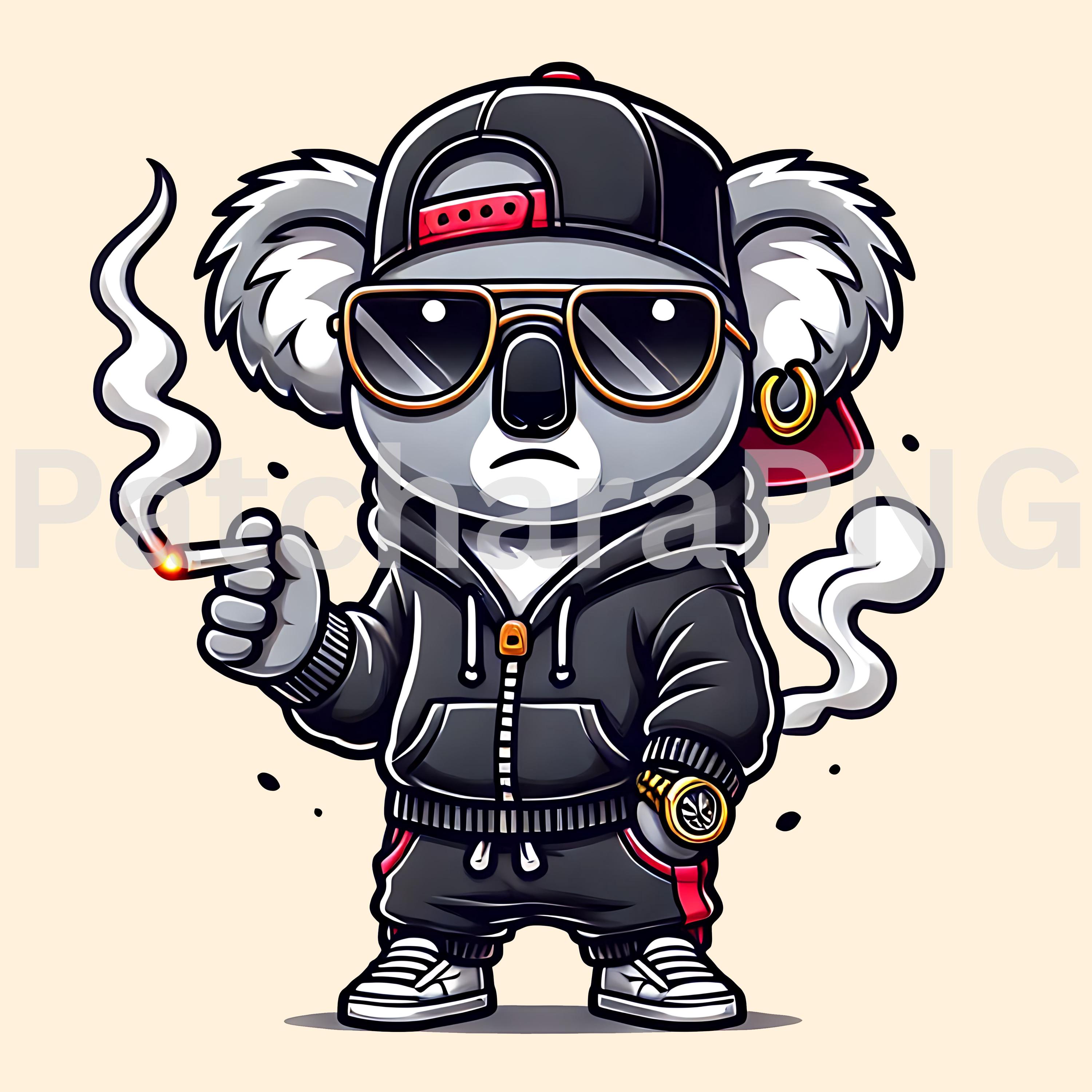 Koala Hip Hop PNG | Cool Dancing Koala Clipart | Urban Animal ...