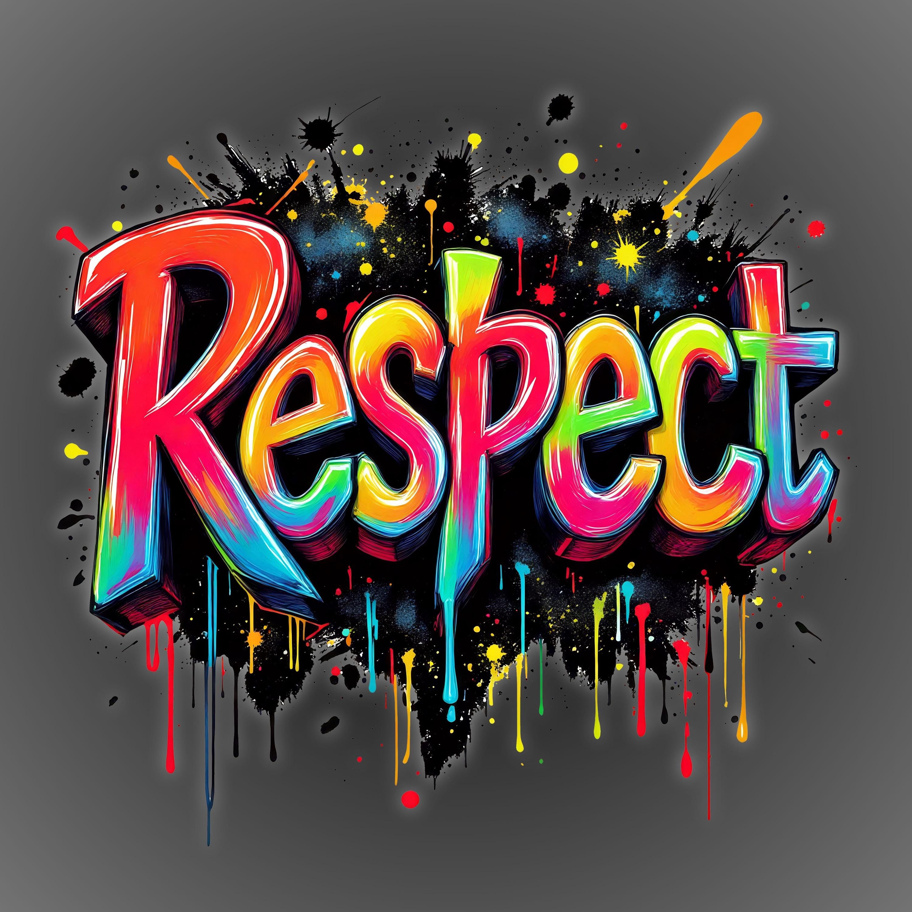 Respect Graffiti PNG | Street Art Sublimation Design | Urban Dripping ...