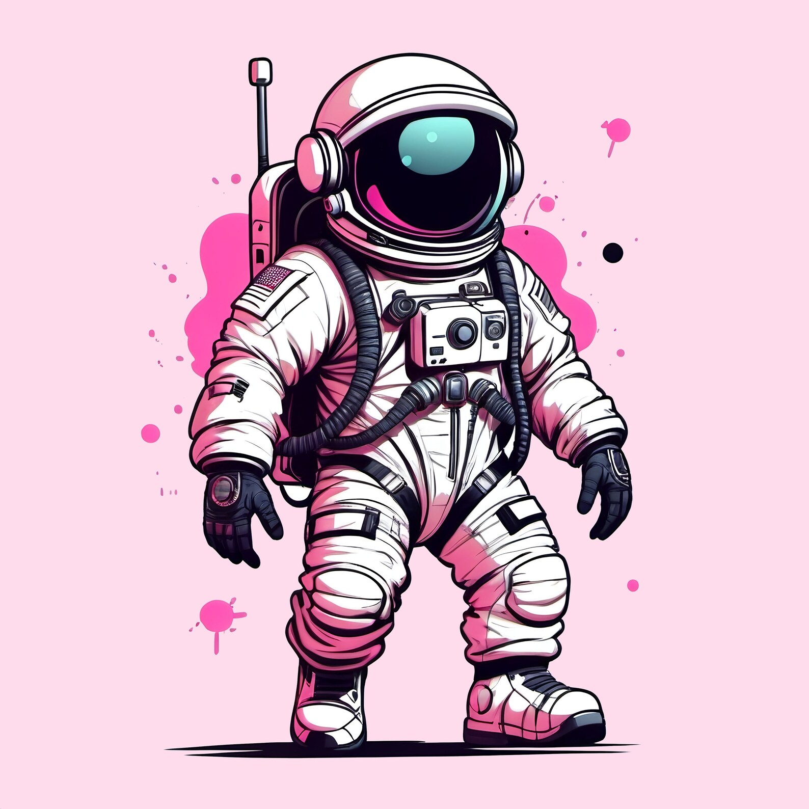 Colorful Hip-hop Astronaut PNG, Space Street Art Clipart, Neon ...
