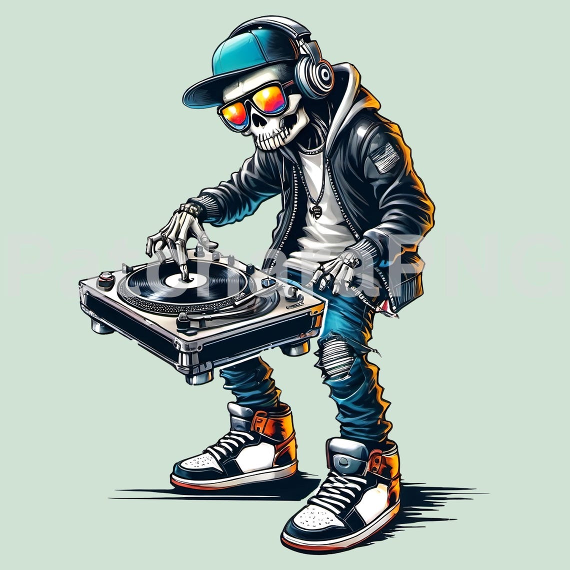 Hip-hop Skull Dj Png | Cool Dj Skull Clipart | Music Lover | Skull Dj ...