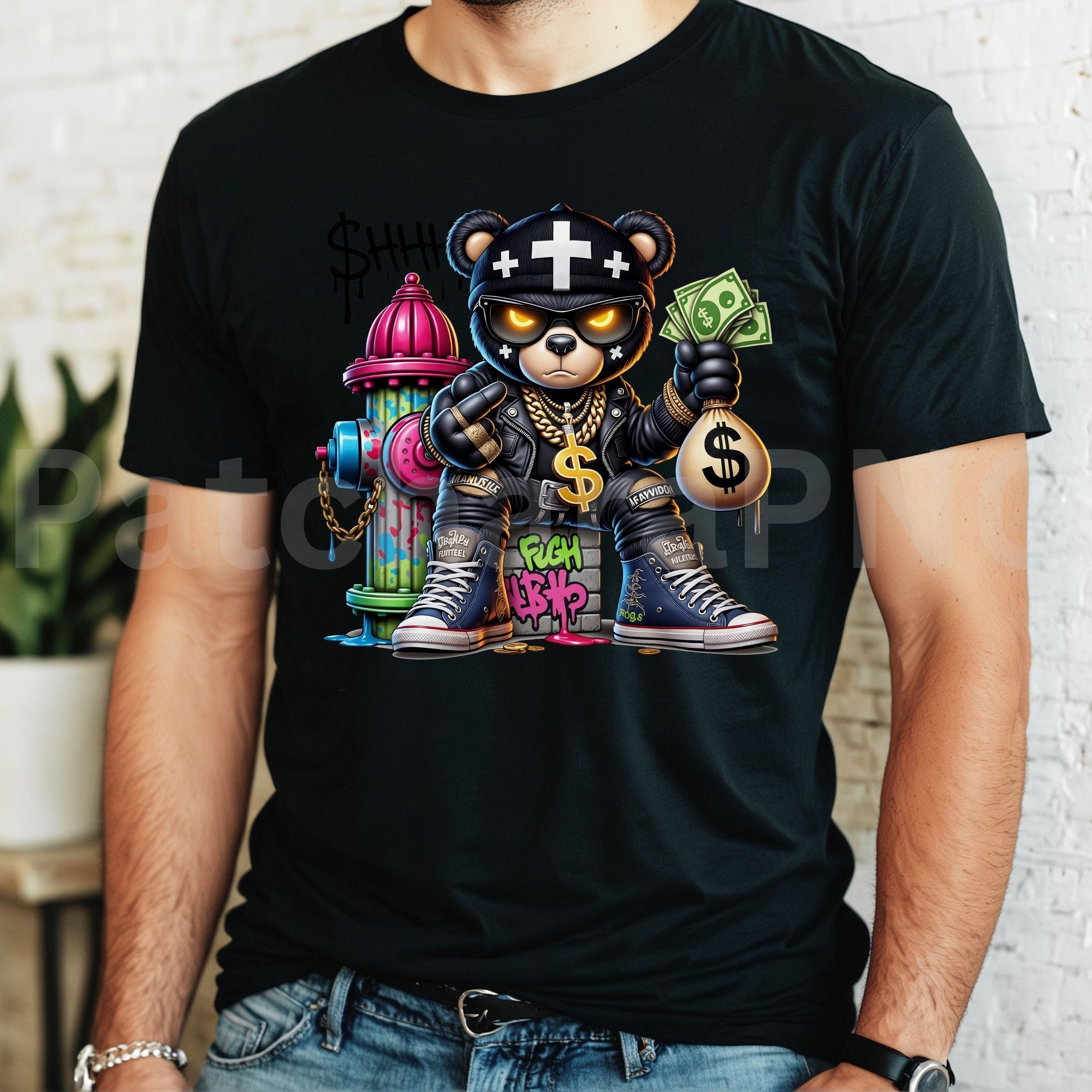 Hiphop Teddy Bear Png, Gangsta Bear PNG | Hip Hop Graffiti Teddy ...