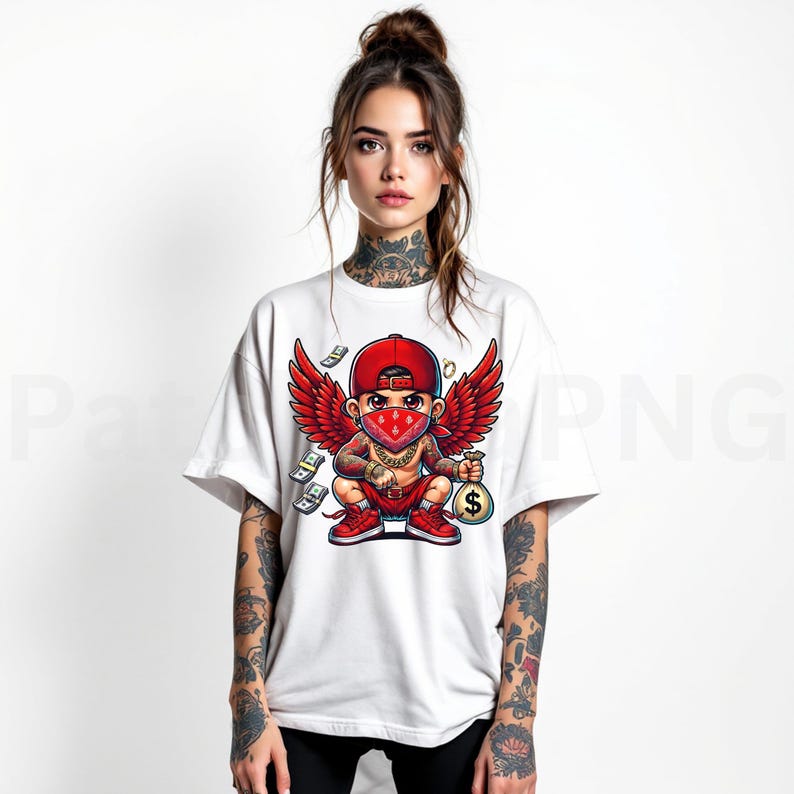 Gangster Angel PNG – Hip Hop Graffiti Character Clipart for Streetwear ...