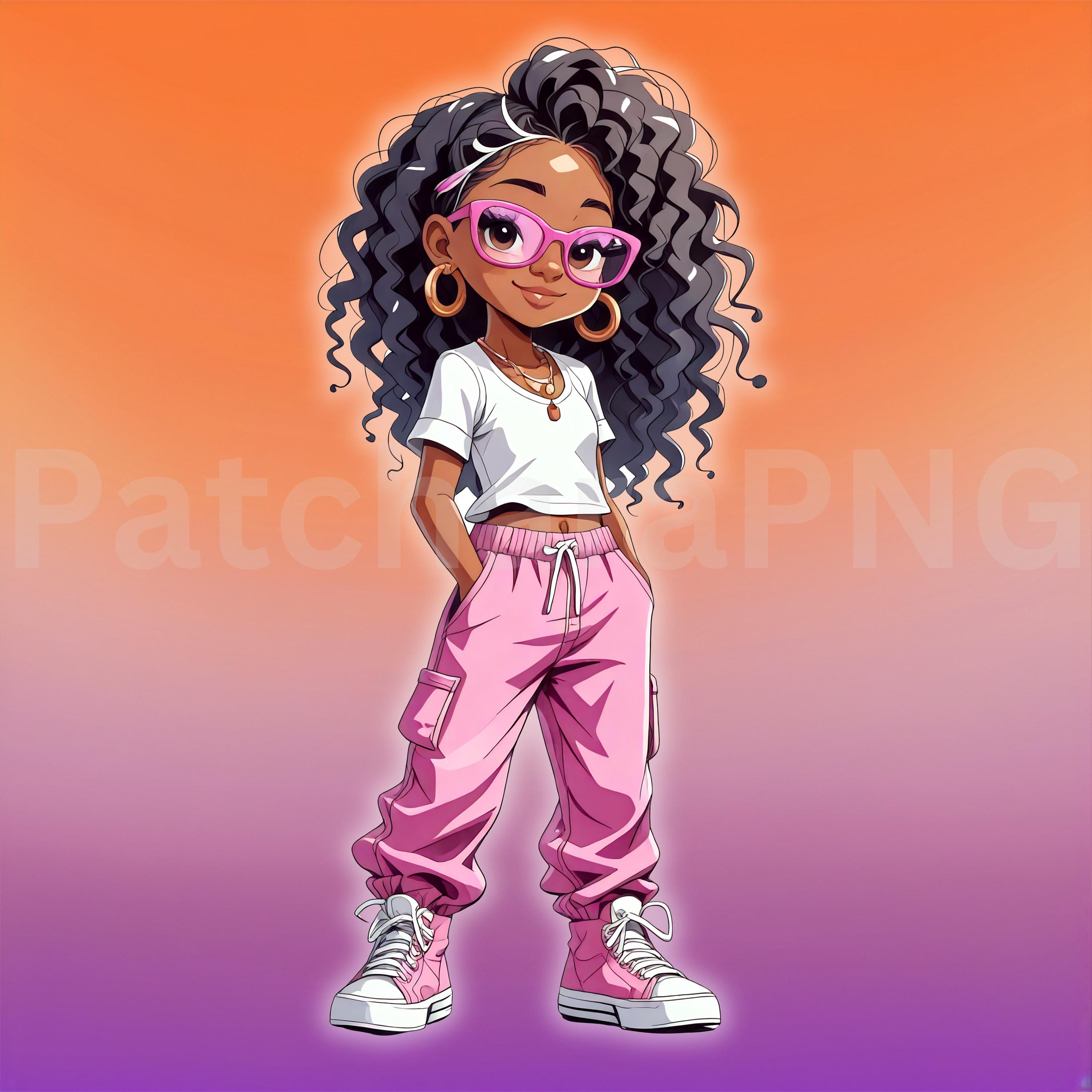 Hip Hop Girl Png, Cute Little Girl Graffiti PNG for DTF & Sublimation ...