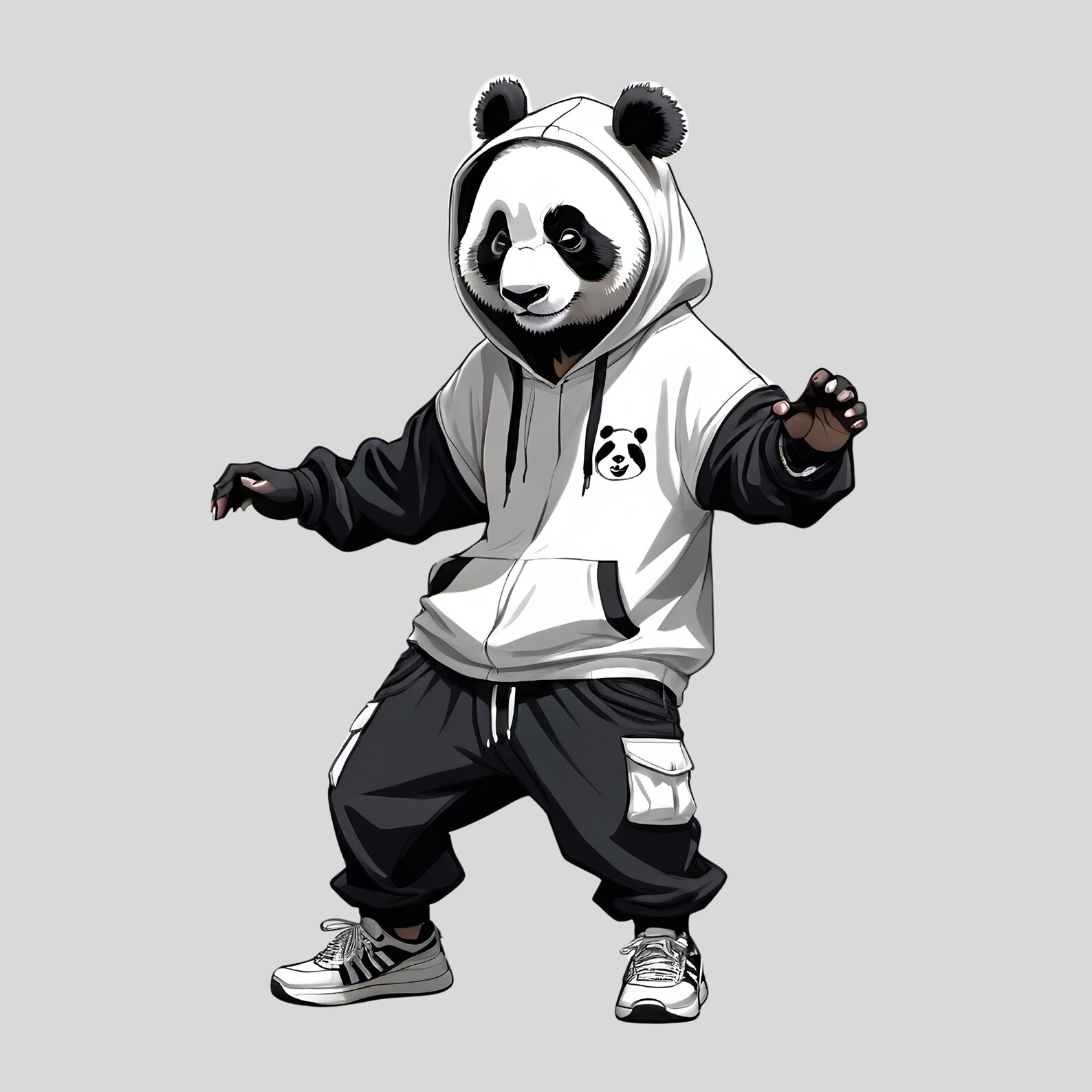 Cool & Funky Hip-hop Panda Character Clip Art PNG With Transparent ...