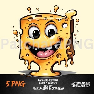 Cheese Meltdown Graffiti Art Fun and Playful Design on White Background ...