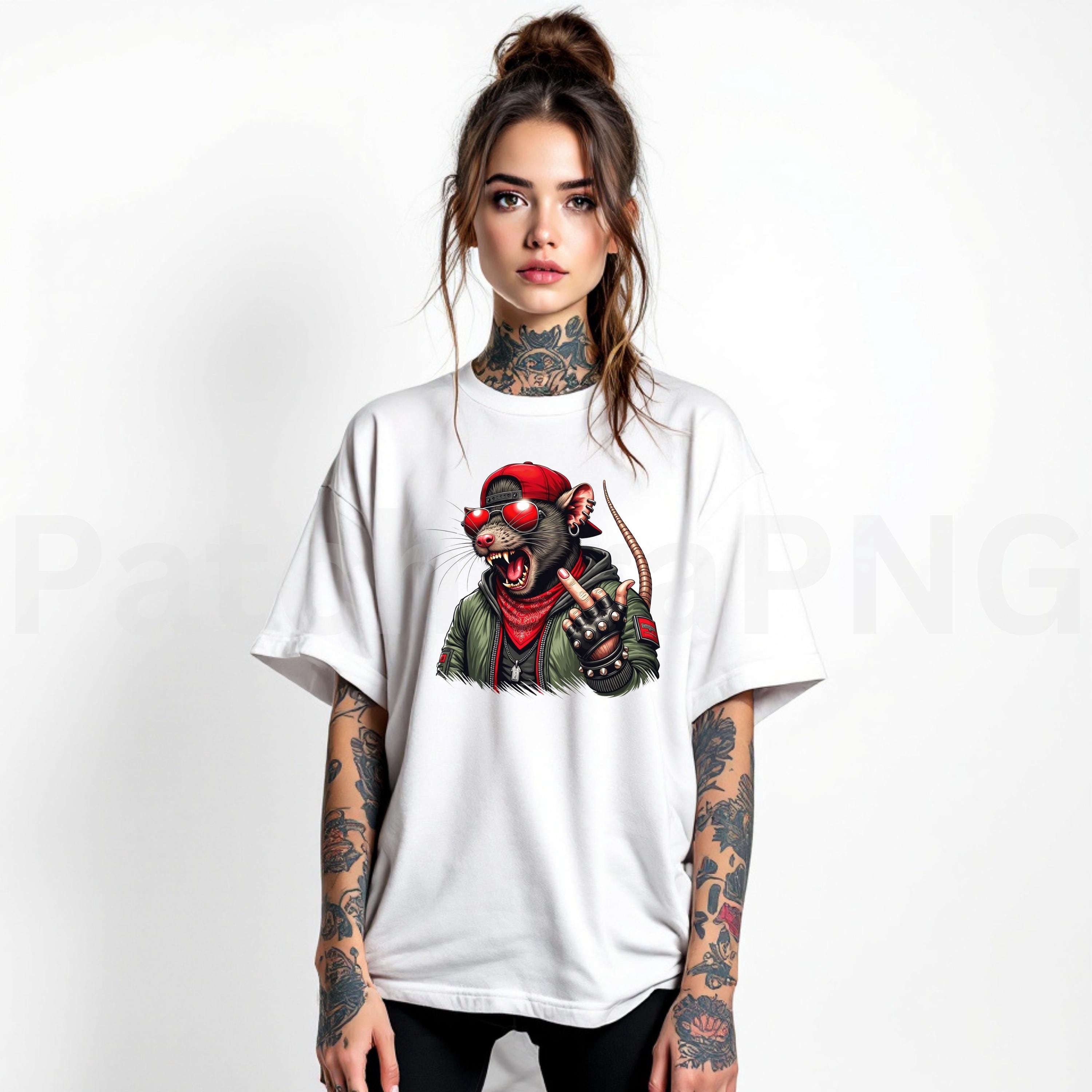 Rebel Rat PNG | Punk Rat Clipart With Red Nose and Biker Jacket | Edgy ...