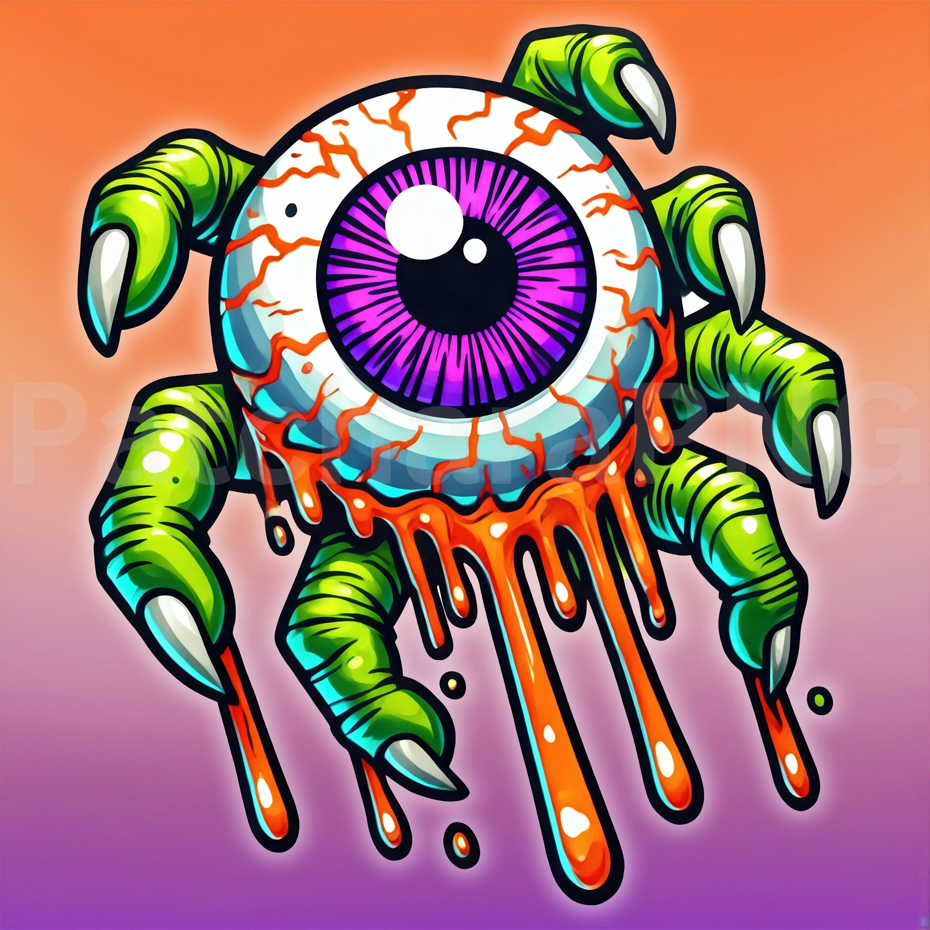 Zombie Hand Holding Dripping Eyeball PNG | Evil Eye Horror Sublimation ...