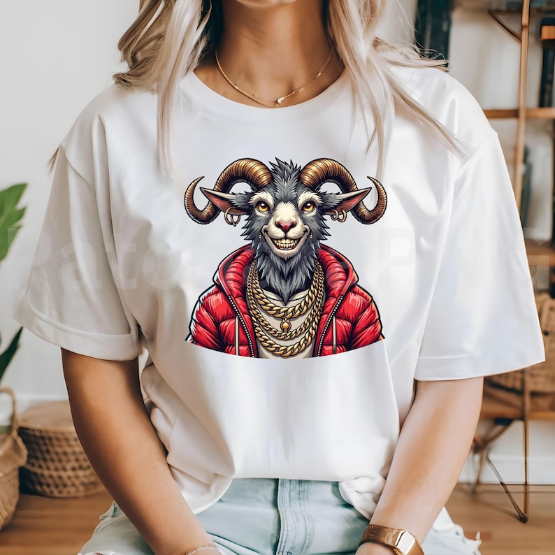 Urban Goat PNG | Gangsta Goat With Chains and Hoodie | Cool Attitude ...