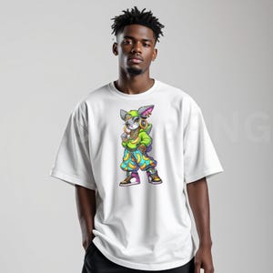 Hip Hop Bunny PNG | Bunny Clipart in Neon Streetwear With Chains | Swag ...
