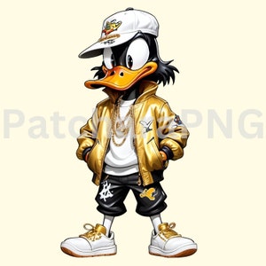 Hip-hop Duck Cartoon Graffiti Art, Digital Download PNG, JPEG Celebrate ...