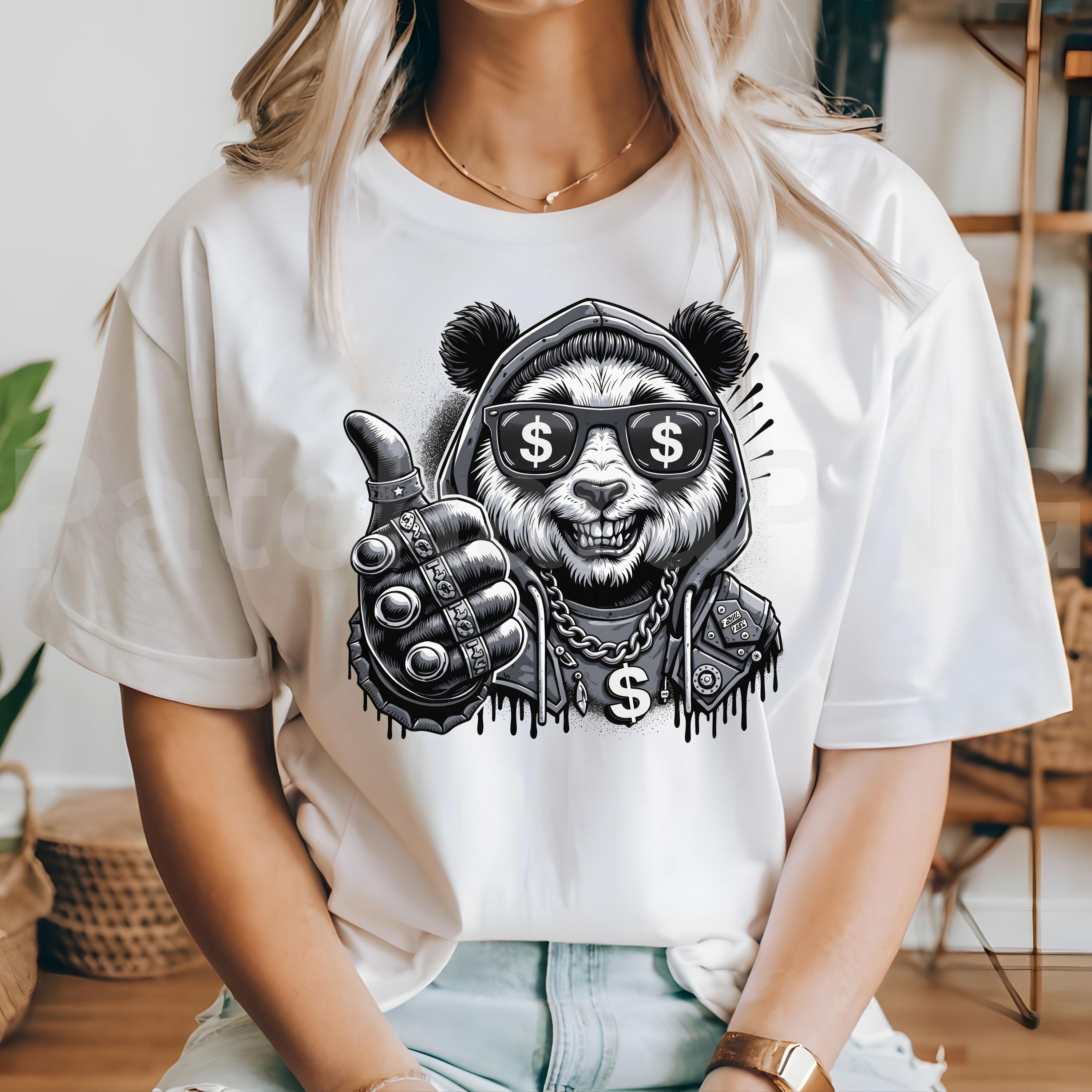 Gangsta Panda PNG Hip Hop Streetwear | Cool Graffiti Panda Clipart for ...