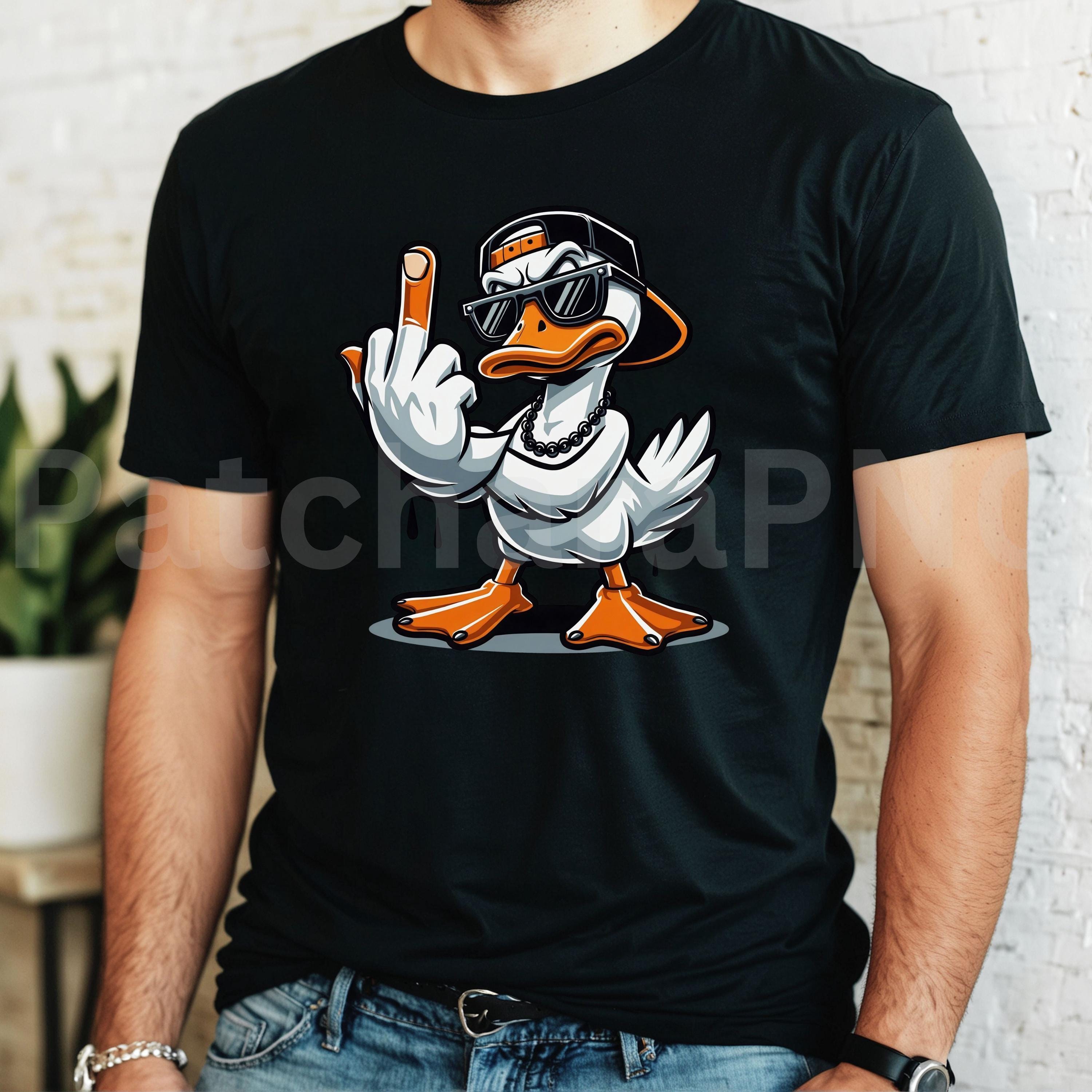 Rebel Duck PNG | Rude Duck Clipart With Sunglasses and Chain | Funny ...