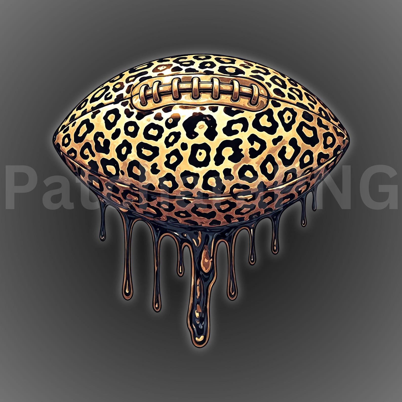 Leopard Football PNG Drip Graffiti | Sublimation Football Mom Shirt ...