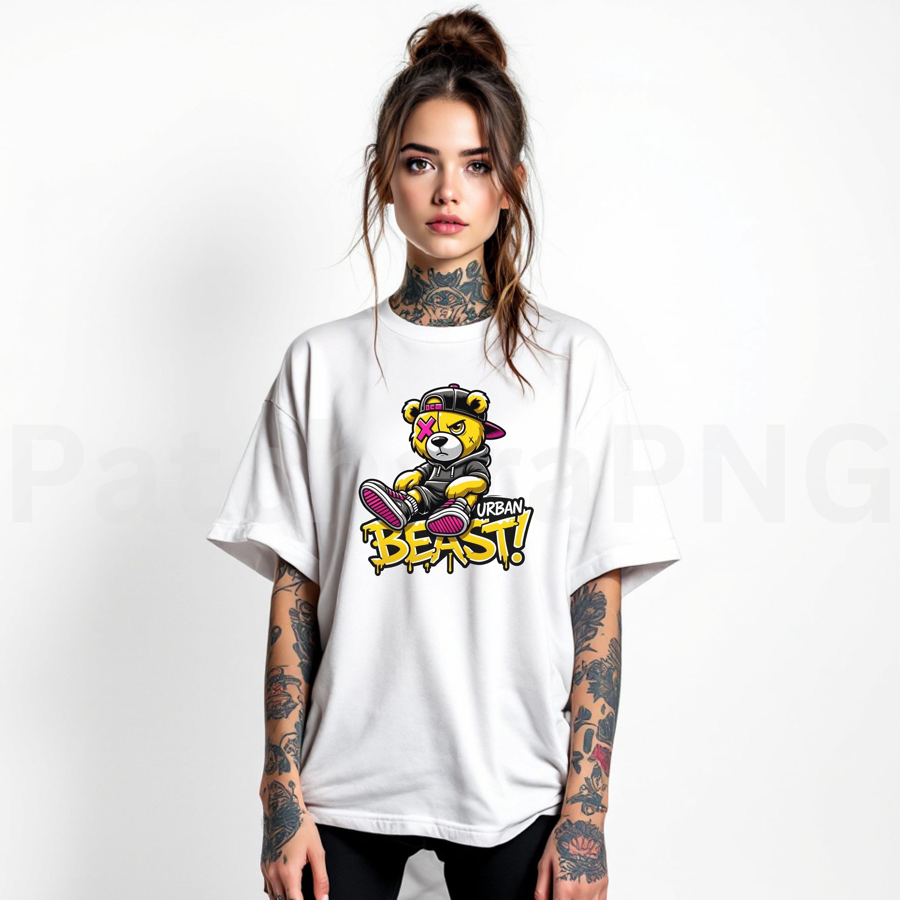 Urban Beast Bear PNG | Gangsta Teddy Clipart in Hoodie & Sneakers | Hip ...