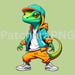 Hip Hop Lizard PNG | Cool Lizard Clipart in Hoodie and Sneakers | Urban ...