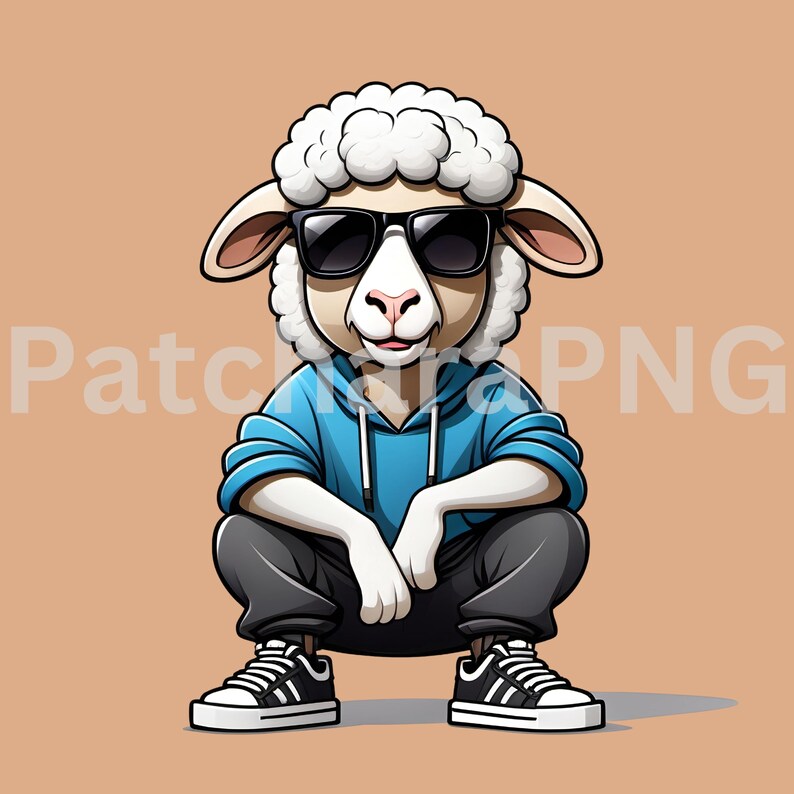Hip-hop Sheep PNG | Cool Cartoon Animal Graphic | Urban Streetwear ...