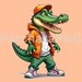 Swag Gator PNG | Alligator Clipart in Hoodie and Sneakers | Cool Urban ...