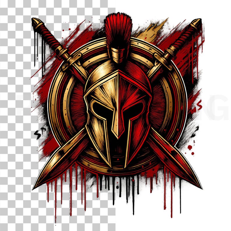 Spartan Warrior Helmet PNG | Gladiator Graffiti Sublimation Design ...
