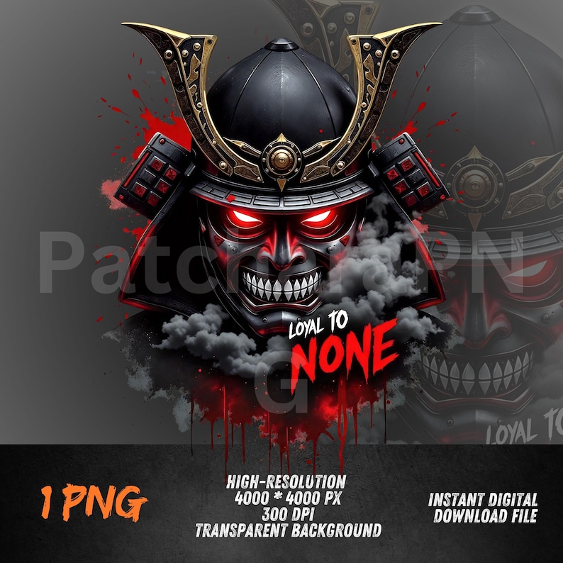 Loyal to None PNG | Samurai Skull Graffiti Clipart | Warrior Loyalty ...