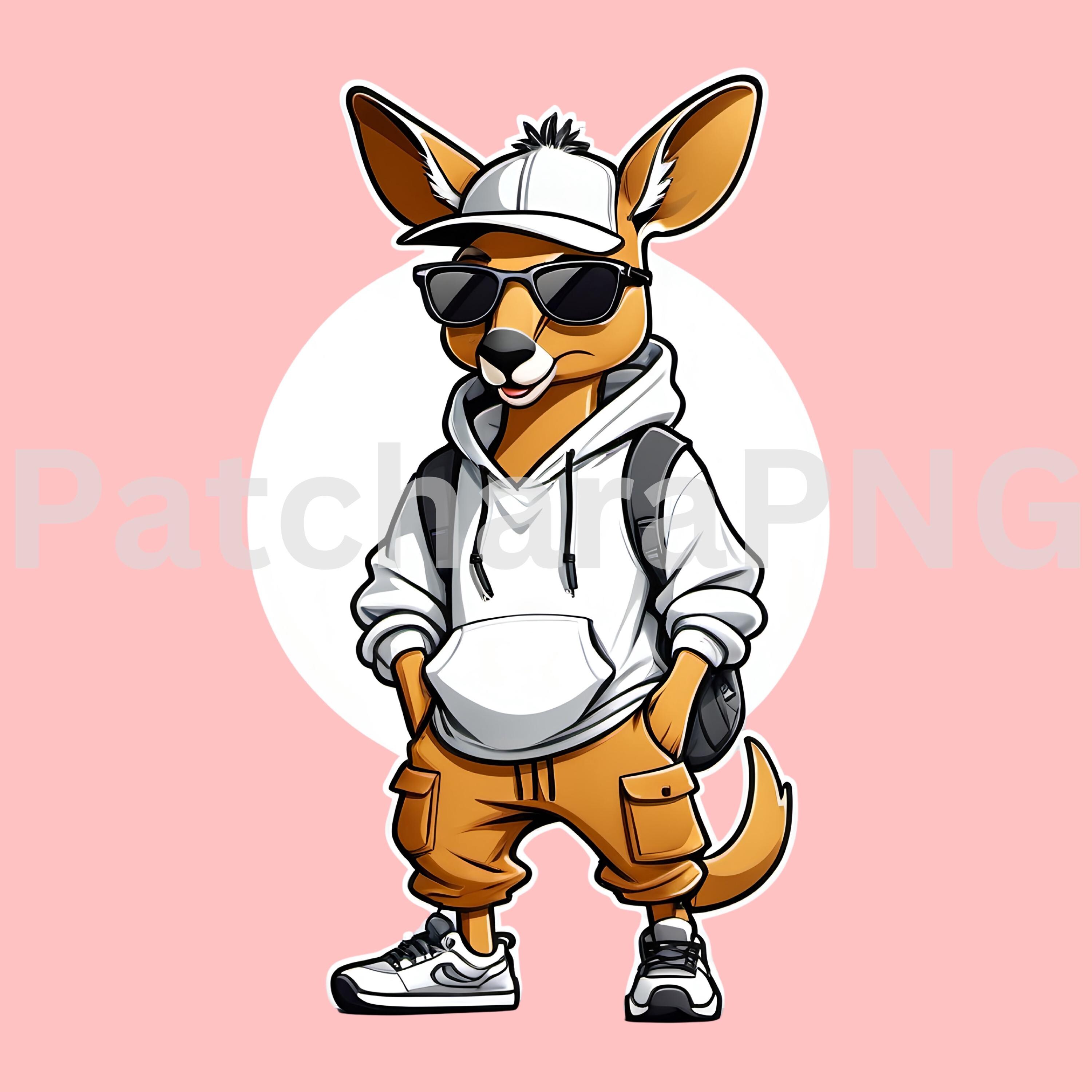 Hip-hop Kangaroo PNG | Cool Cartoon Animal Graphic | Urban Streetwear ...