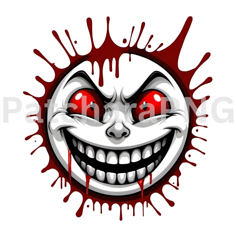 Creepy Evil Smile PNG Spooky Emotions, Digital Download, Sublimation ...