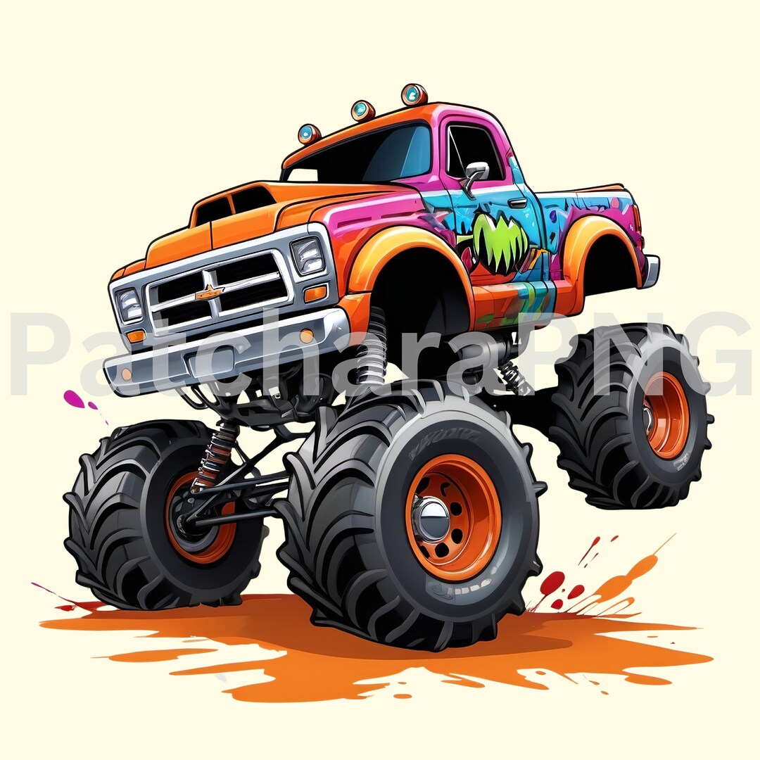 Monster Truck Clipart Digital Download High-resolution PNG Kids ...